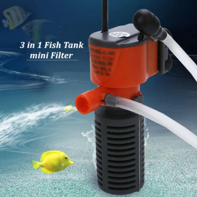 AQUARIUM WATER PUMP Filter Submersible Oxygen Internal Tank Flow .HOT ...