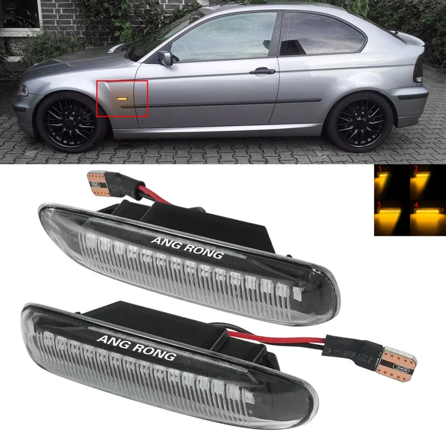 PAIR FOR BMW 3 Series E46 Coupe Saloon Dynamic LED Side Repeater ...