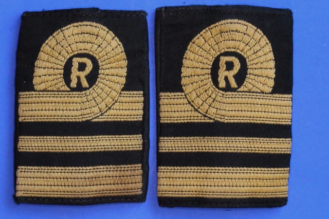 ROYAL NAVY RESERVE Officers Rank Slides /Epaulettes Lieutenant ...