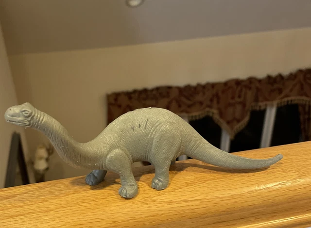 MARX PLAYSET DINOSAUR Brontosaurus 1960s Gray Plastic Prehistoric ...