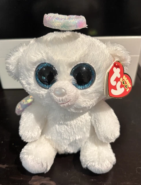 RARE TY BEANIE Boos Boo 2014 - Halo the Angel Bear Plush Soft Toy 6 ...