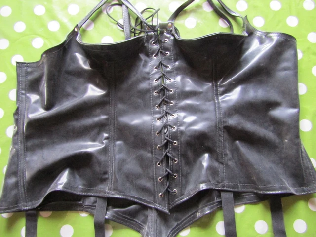 LATEX CORSAGE KORSETT Strapse BH Hebe Mieder Corselett XXXL EUR 97,66 ...