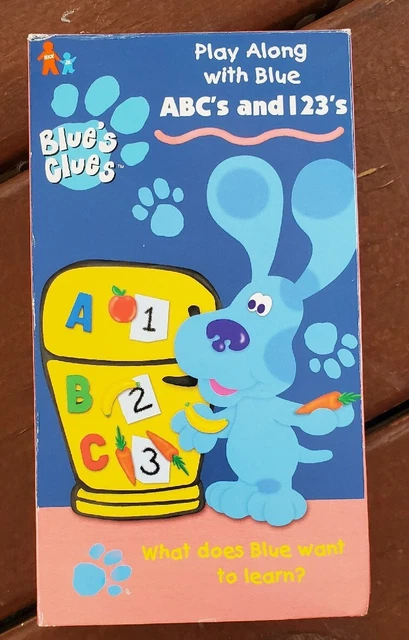 NICK JR BLUE’S Clues ABC’s and 123’s VHS 1999 Nick Jr Play Along with ...