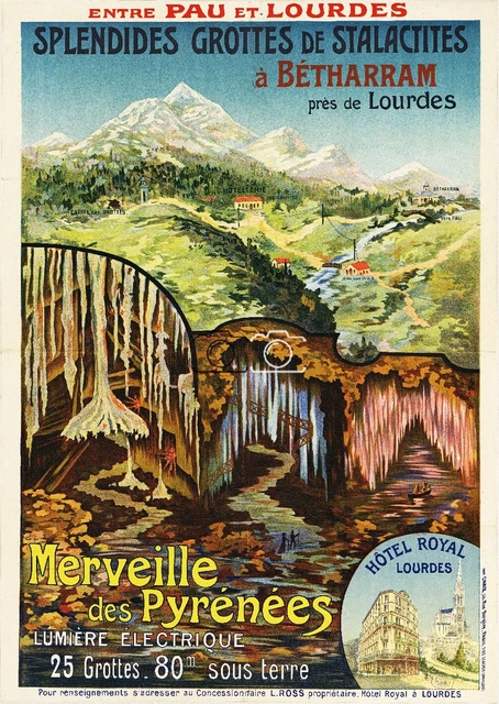 TOURISME GROTTES DE BéTHARRAM LOURDES Rbgi-POSTER HQ 60x90cm d'1 ...