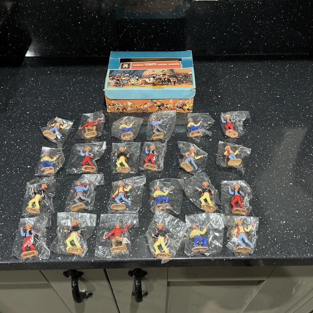 VINTAGE TIMPO COWBOY RARE. FULL COUNTER BOX 24 In Sealed Original Slips ...