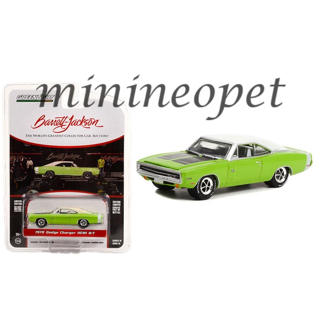 GREENLIGHT BARRETT JACKSON 1970 Dodge Charger Hemi R/T 1/64 Green 37260 ...