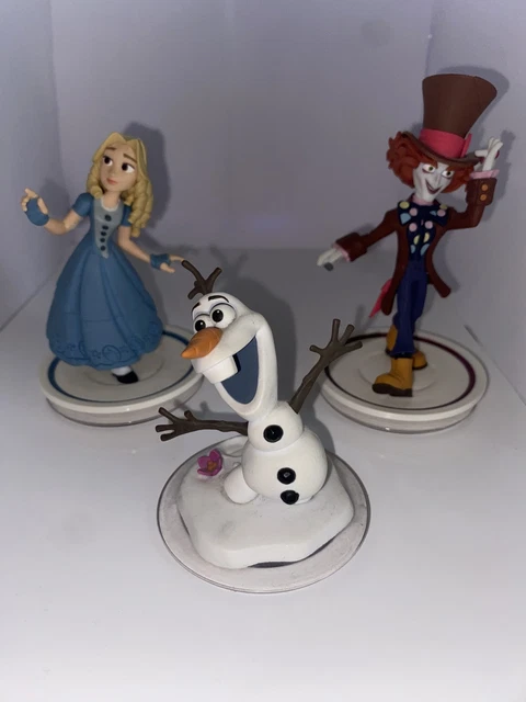 DISNEY INFINITY 3.0 Alice in Wonderland set Alice, Mad Hatter and Olaf ...