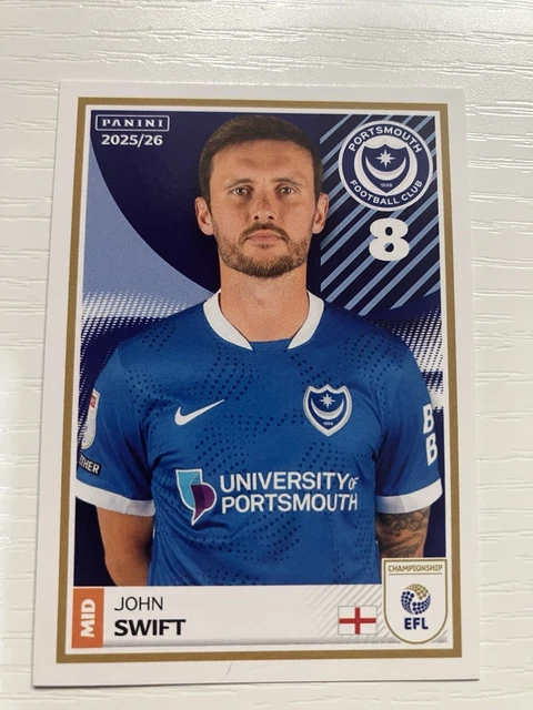 PANINI EFL 2025 - 26 Sticker John Swift Portsmouth #285 £1.25 - PicClick UK
