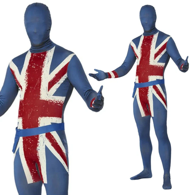 UNION JACK EUROVISION Lycra Body Adultes Costume Déguisement Du Roi ...