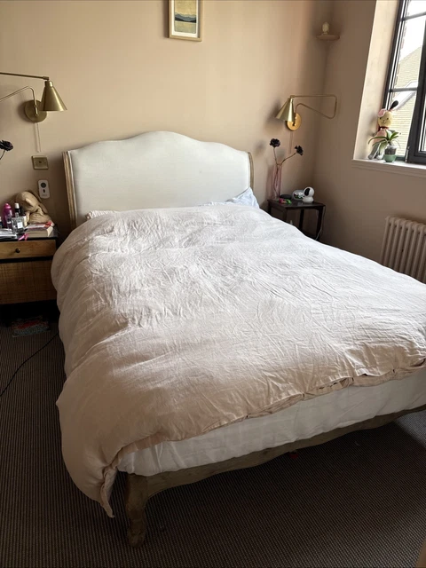 LOAF COCO DOUBLE Bed French Style Hand Carved Oak Frame Good Condition ...