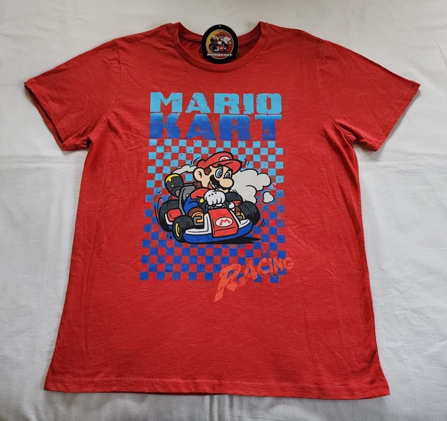 NINTENDO SUPER MARIO Mens Mario Kart Red Printed Short Sleeve T Shirt ...