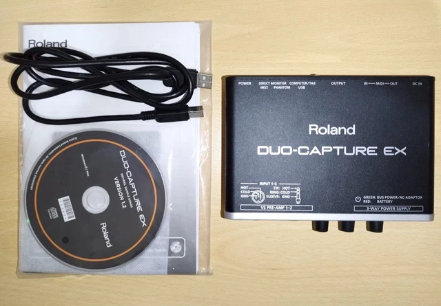 ROLAND DUO CAPTURE Ex Scheda audio ua-22 USB 24 bit con Dac Midi ...