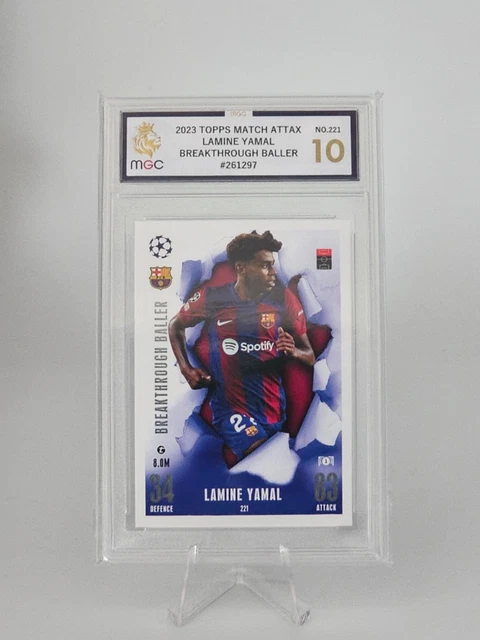 LAMINE YAMAL BREAKTHROUGH Baller Graded Card MGC10 2023 Topps Match ...