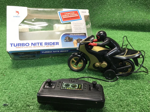 VINTAGE SHINSEI RADIO Controlled Turbo Nite Rider Motorcycle Drag Bike ...