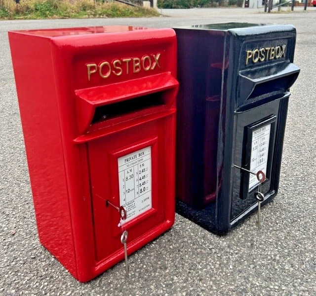 CAST IRON LETTER box mail post office Wall box Vintage style RED or ...