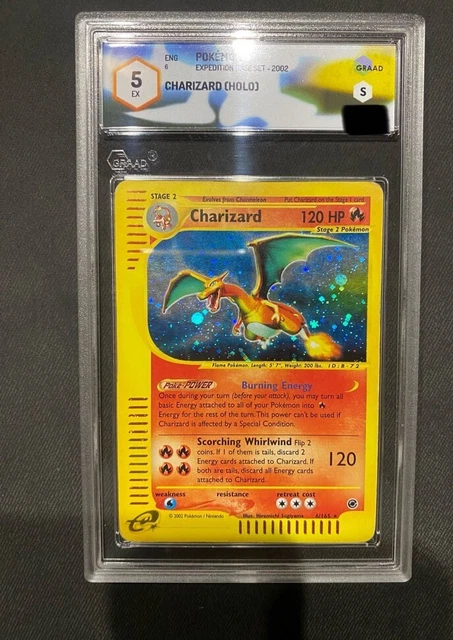 POKEMON CARD-CHARIZARD-EXPEDITION-EX-GRAAD 5-HOLO-6/165-ENG £166.58 ...