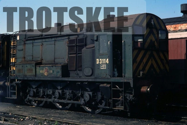35MM SLIDE BR British Railways Diesel Loco D3114 Class 08 Gloucester ...