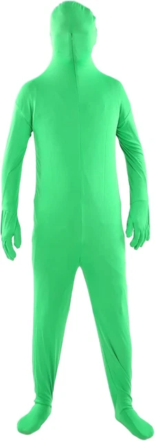 GREEN SCREEN CHROMAKEY Bodysuit, Unisex Spandex Stretch Adult Costume ...