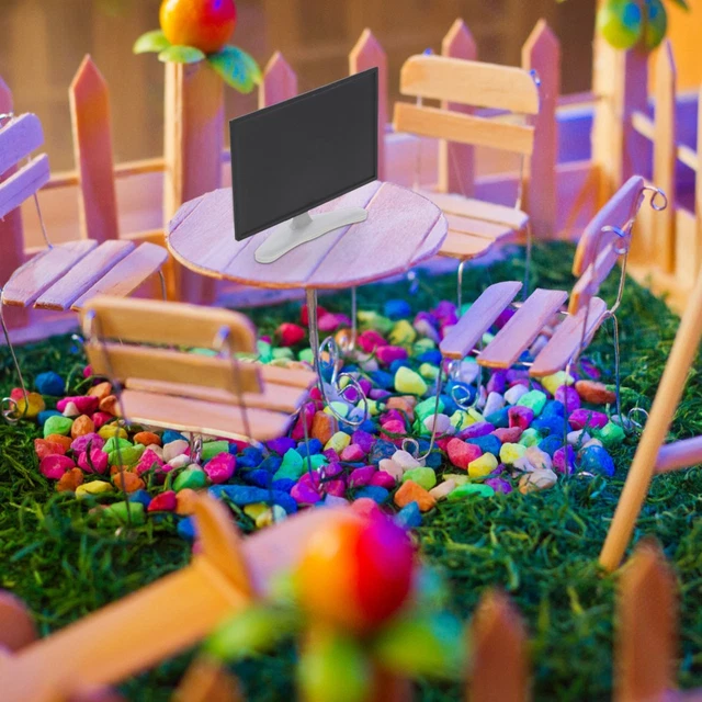 MINI TELEVISION MODEL Pretend Play Furniture Toys Dollhouse Accessories ...