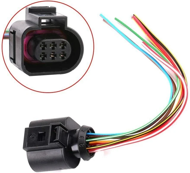 THROTTLE BODY CONNECTOR Prewired 6 Pin Plug 1J0973713 Fits VW, Audi ...