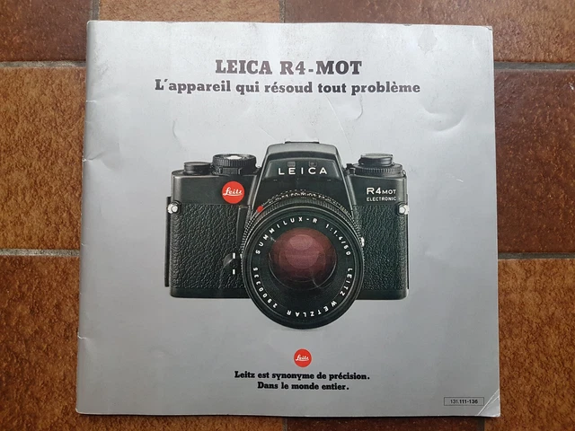 LEICA R4-MOT: BROCHURE en français RARE COLLECTION EUR 22,00 - PicClick FR