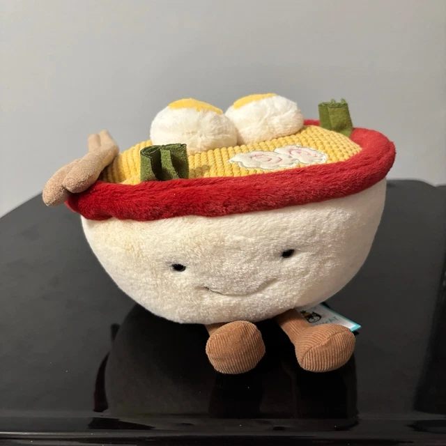 JELLYCAT AMUSEABLE RAMEN Plush: Instant Noodle Bowl BNWT with Dust Bag ...