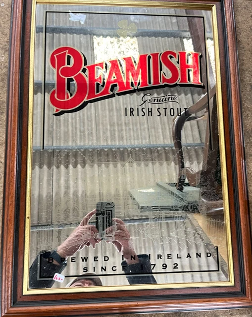 VINTAGE ORIGINAL FRAMED Pub Mirror Beamish Irish Stout £65.00 - PicClick UK