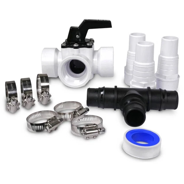 LAJA26 BYPASS-SET STARTER Poolheizung 3-Wege Drehschieber 32/38mm ...