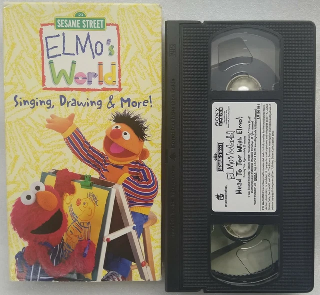 VHS SESAME STREET - Elmos World - Singing, Drawing More (VHS, 2000) £14 ...