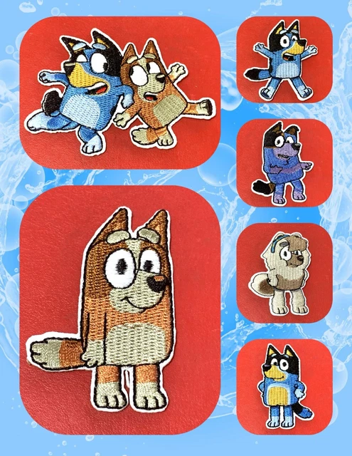 BLUEY EMBROIDERED IRON On Badge Sew On Patch Bingo Bandit Judo Uncle ...