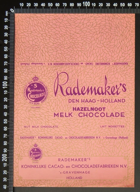 4 ORIGINAL VINTAGE Rademaker's (Holland) 200g Old Style Chocolate ...