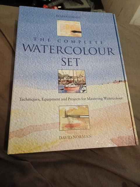 THE COMPLETE WATERCOLOUR Set Readers Digest:- brushes, paint palette ...