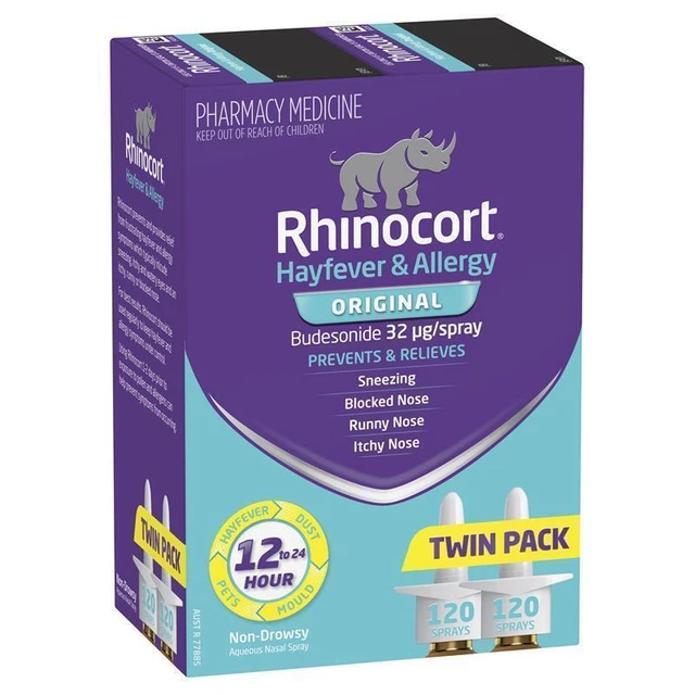RHINOCORT ORIGINAL HAYFEVER Antihistamine & Allergy Nasal Spray 120 ...