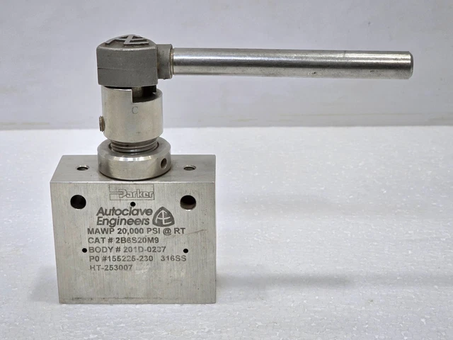 PARKER AUTOCLAVE ENGINEERS 2B6S20M9 Ball Valve Mawp 20,000 Psi #2 £212. ...