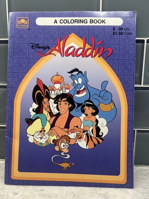 NEW VINTAGE 1990S Disney's Aladdin Special Edition Coloring Book £7.76 ...
