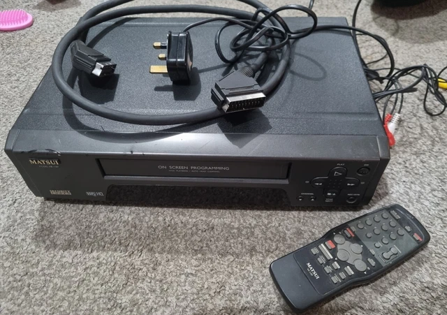BLACK MATSUI MODEL VX 1107 VHS Video Player With Remote And Cables £24. ...