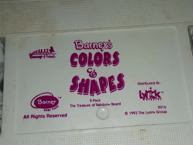 BARNEY - BARNEYS Colors Shapes (VHS, 1997, 2-Tape Set) $8.32 - PicClick AU