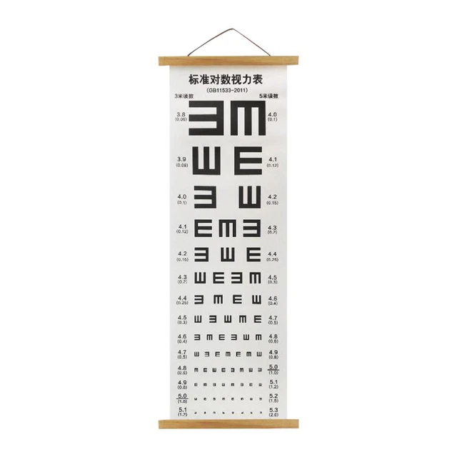 PORTABLE STURDY VISUAL Eye Exam Chart Wall Eye Testing Chart £15.42 ...