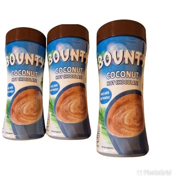 BOUNTY HOT CHOCOLATE X3 Instant Drink 250g NEW Coconut £13.50 - PicClick UK