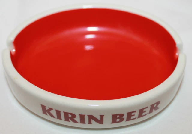 VINTAGE JAPAN SAKURA China Kirin Beer White Red Oval Shaped Promo ...