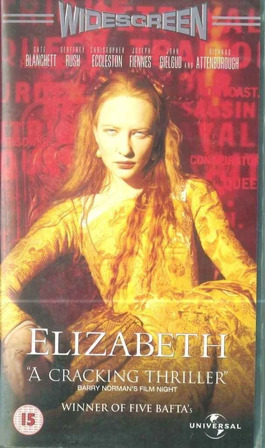 ELIZABETH, GRAND-ÉCRAN PAL Vidéo VHS Bande, Cate Blanchett Christopher ...