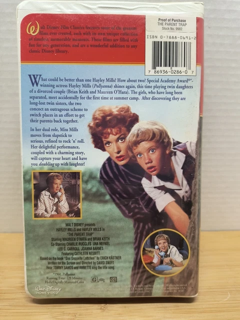THE PARENT TRAP (VHS, 1961 Film) Disney Video, Hayley Mills £10.88 ...