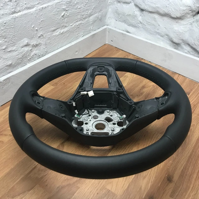 GENUINE VW GOLF MK8 black leather heated MFSW flat bottom steering ...