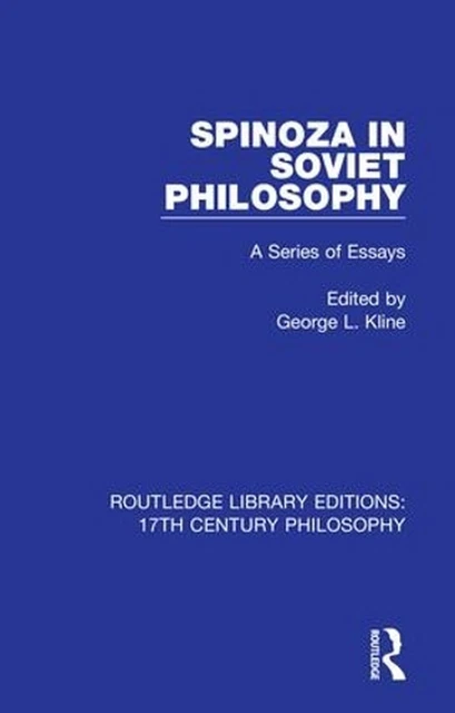 SPINOZA EN PHILOSOPHIE soviétique : une série d'essais de George L. Kline (anglais) Ha EUR 165 ...