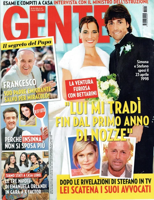 GENTE 2016/41=SIMONA VENTURA=STEFANO Bettarini=Vanessa Incontrada=Pablo ...