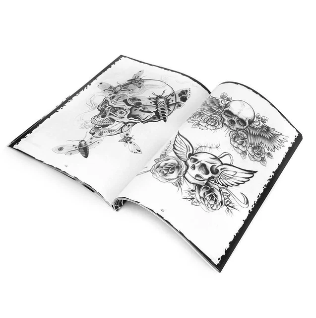 A4 SIZE 76 Pages Tattoo Flash Book Sketch Manuscripts for Tattoo ...