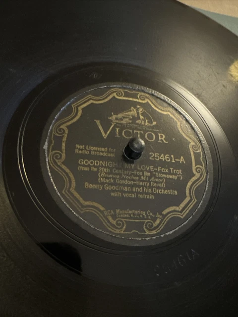 VICTOR 78 TOURS Benny Goodman - Goodnight My Love 25461 V Jazz EUR 8,82 ...