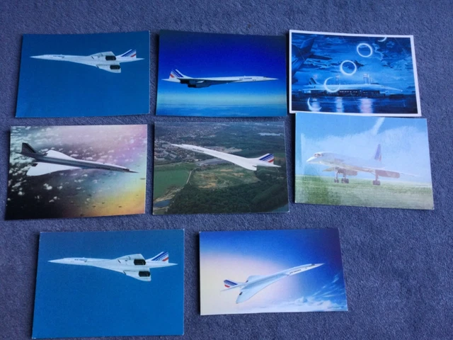 SET OF 8 Air France Concorde Postcards Dating from 1970-2003 EUR 14,19 ...