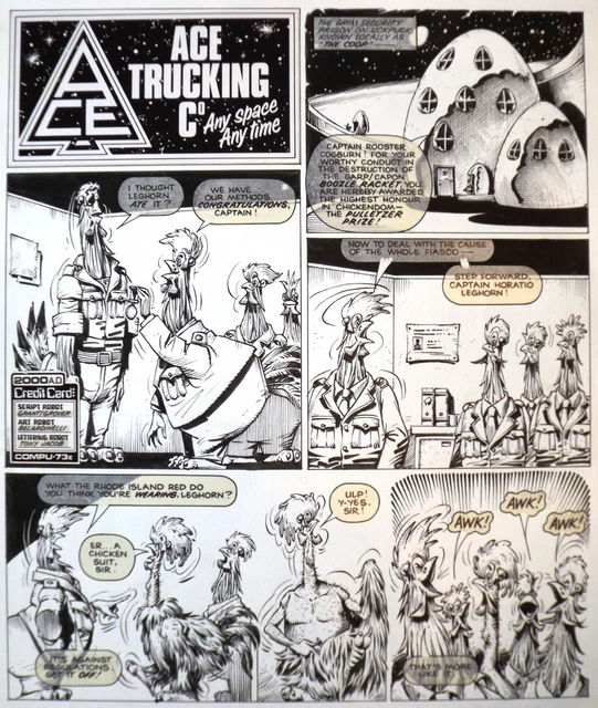 2000AD ORIGINAL COMIC artwork. Ace Trucking by Massimo Belardinelli ...