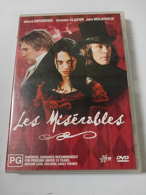 GERARD DEPARDIEU JOHN Malkovich LES MISERABLES TWO PART TV MINI SERIES ...